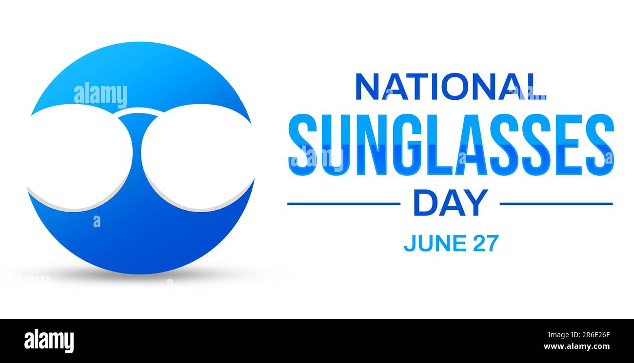 National Sunglasses day wallpaper with glasses and typography design ...