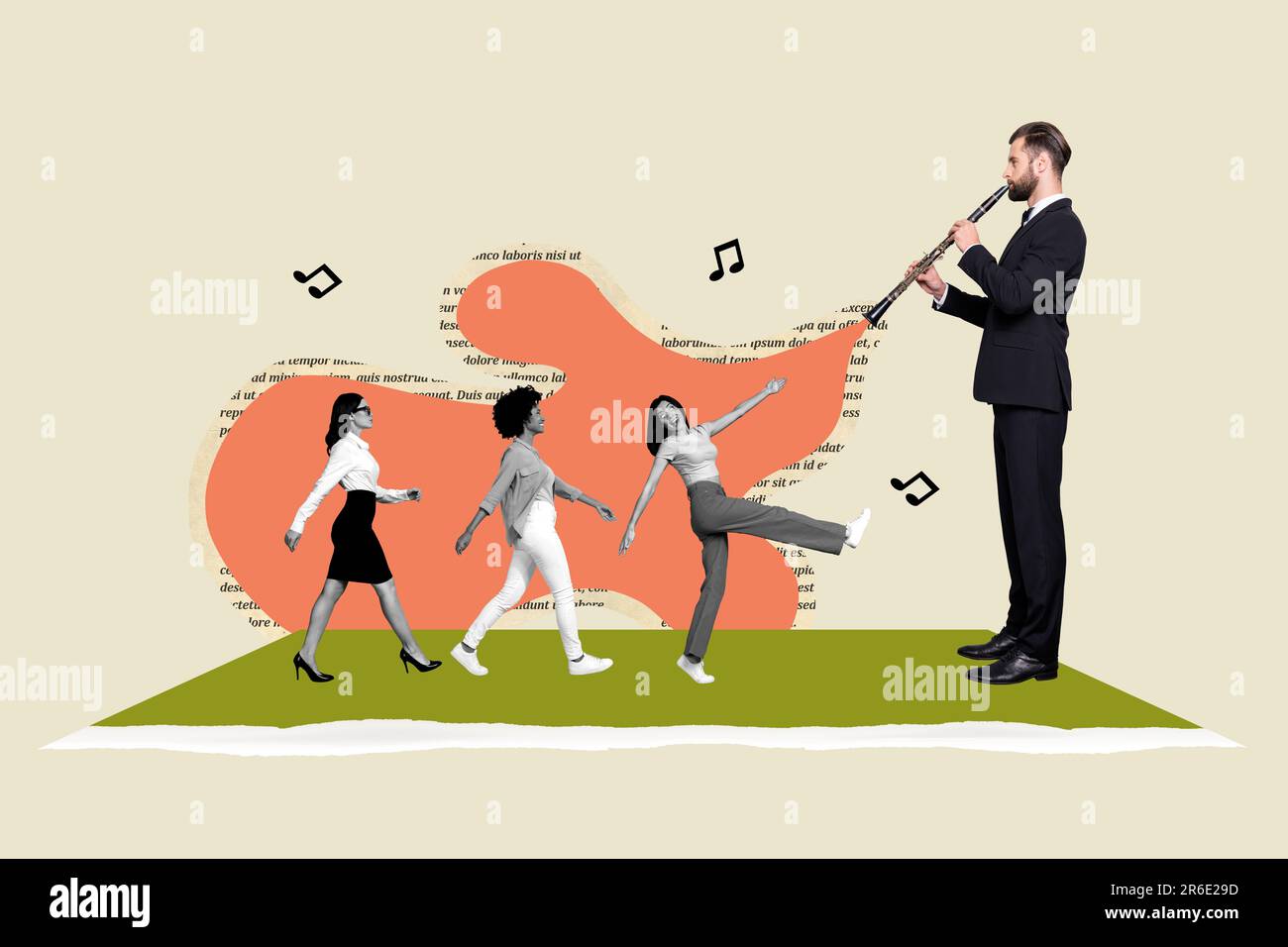 Creative concept composite template collage photo of man playing on ...