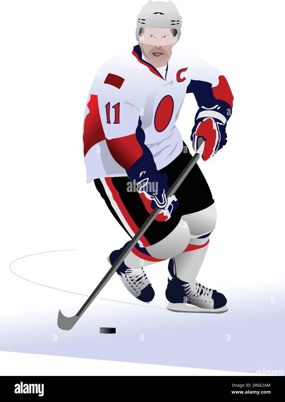 Ice hockey players. Vector illustration Stock Vector Image & Art - Alamy