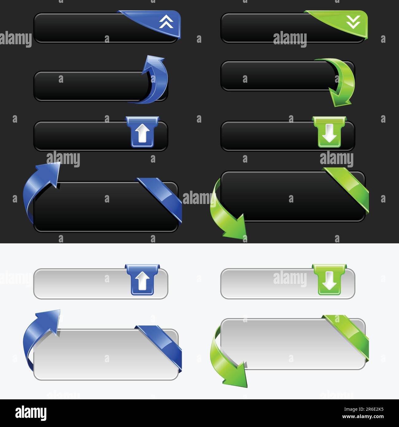 Black and grey web upload button set. Easy to change colors Stock ...