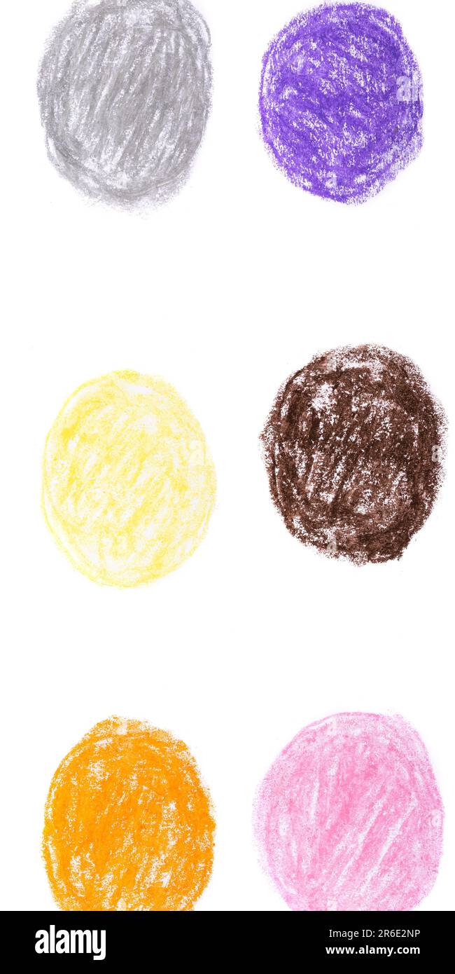 colored pencil strokes isolated on white background Stock Photo - Alamy