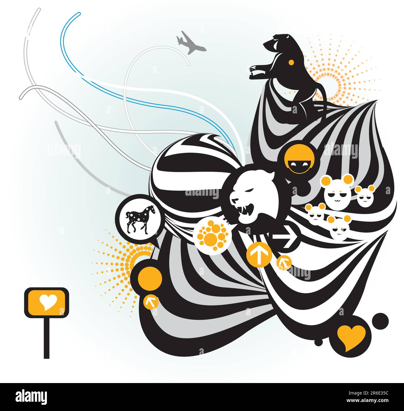 abstract animals pattern background Stock Vector Image & Art - Alamy