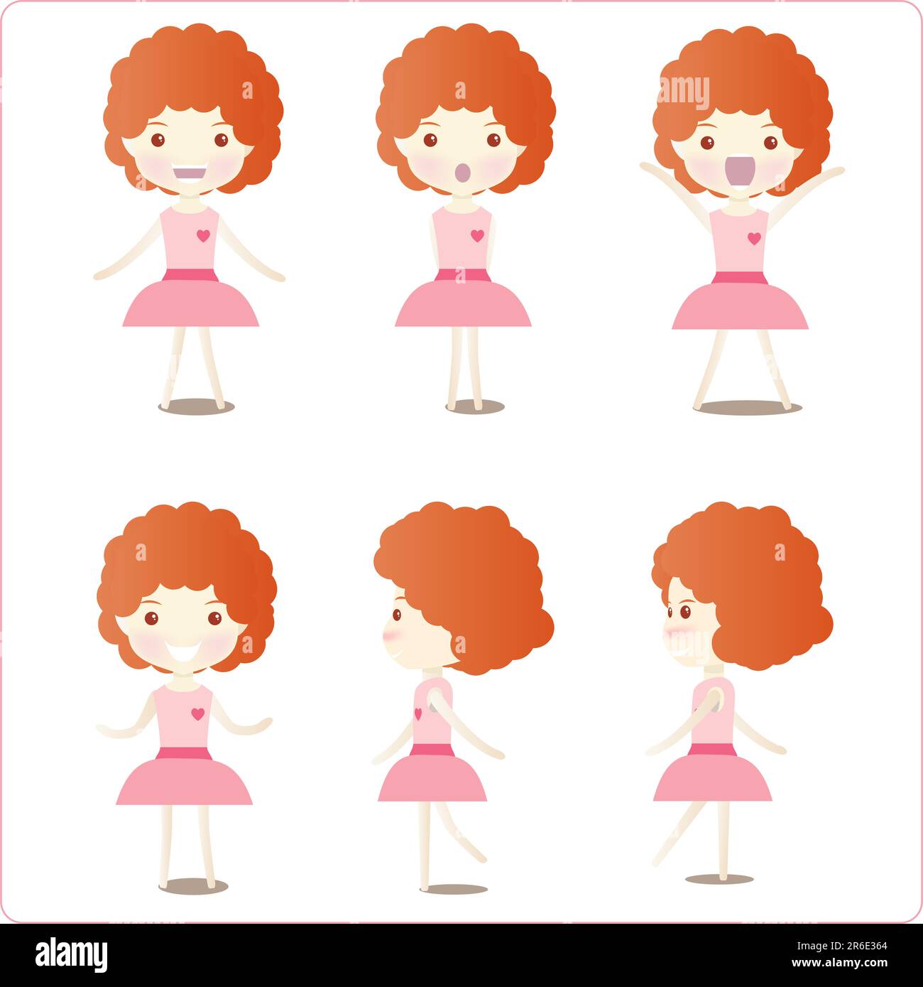 cute girl character pattern design Stock Vector Image & Art - Alamy