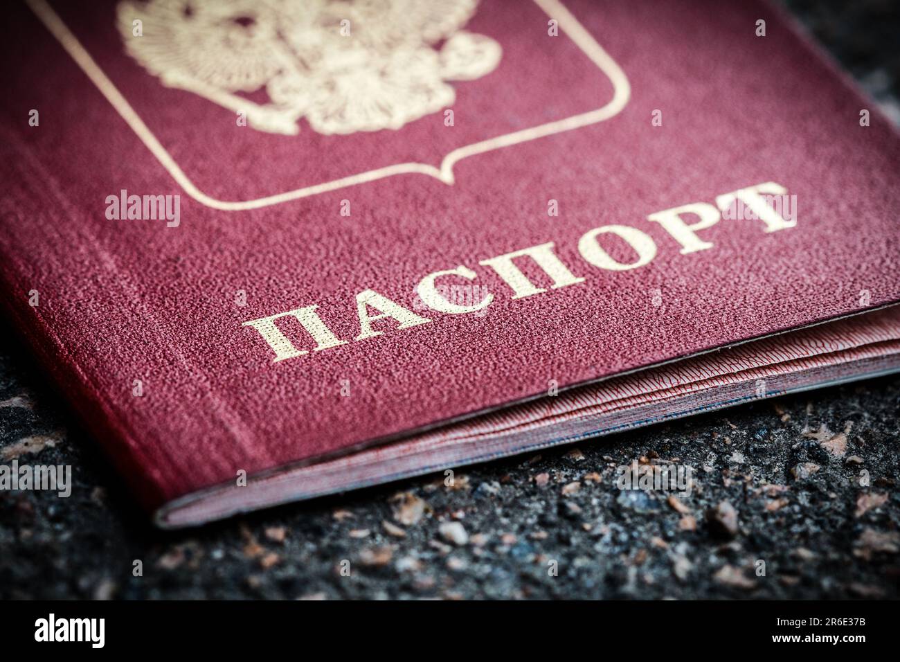 Russian passport close-up. national id of the Russian Federation ...