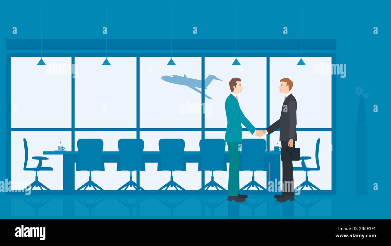 shake hands in meeting room Stock Vector Image & Art - Alamy