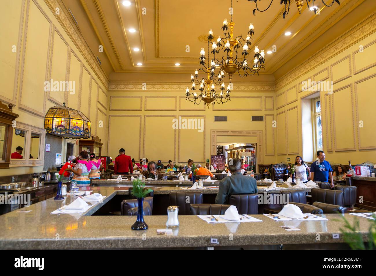 Interior of Sanborns restaurant Casa de los Azulejos, The House of ...