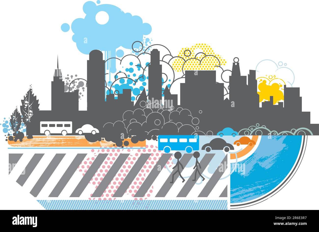 Abstract city scenery pattern background Stock Vector Image & Art - Alamy