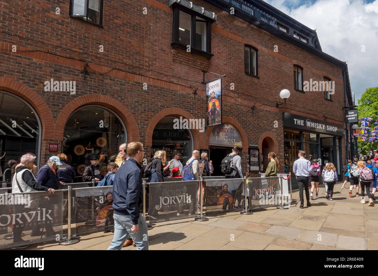 People visitors outside Jorvik Viking Centre museum attraction ...