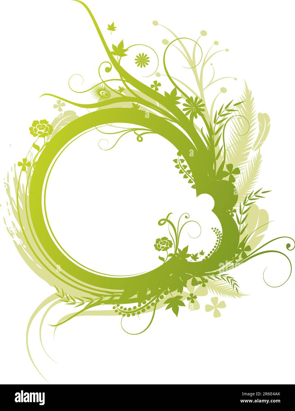 Green color floral signboard pattern design Stock Vector Image & Art ...