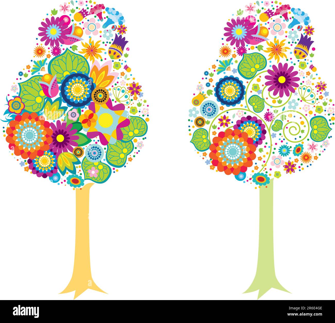 fashion floral tree pattern design Stock Vector Image & Art - Alamy