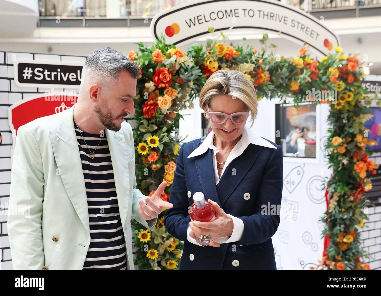 EDITORIAL USE ONLY Liam Manton, Didsbury Gin and activist Mary Portas ...