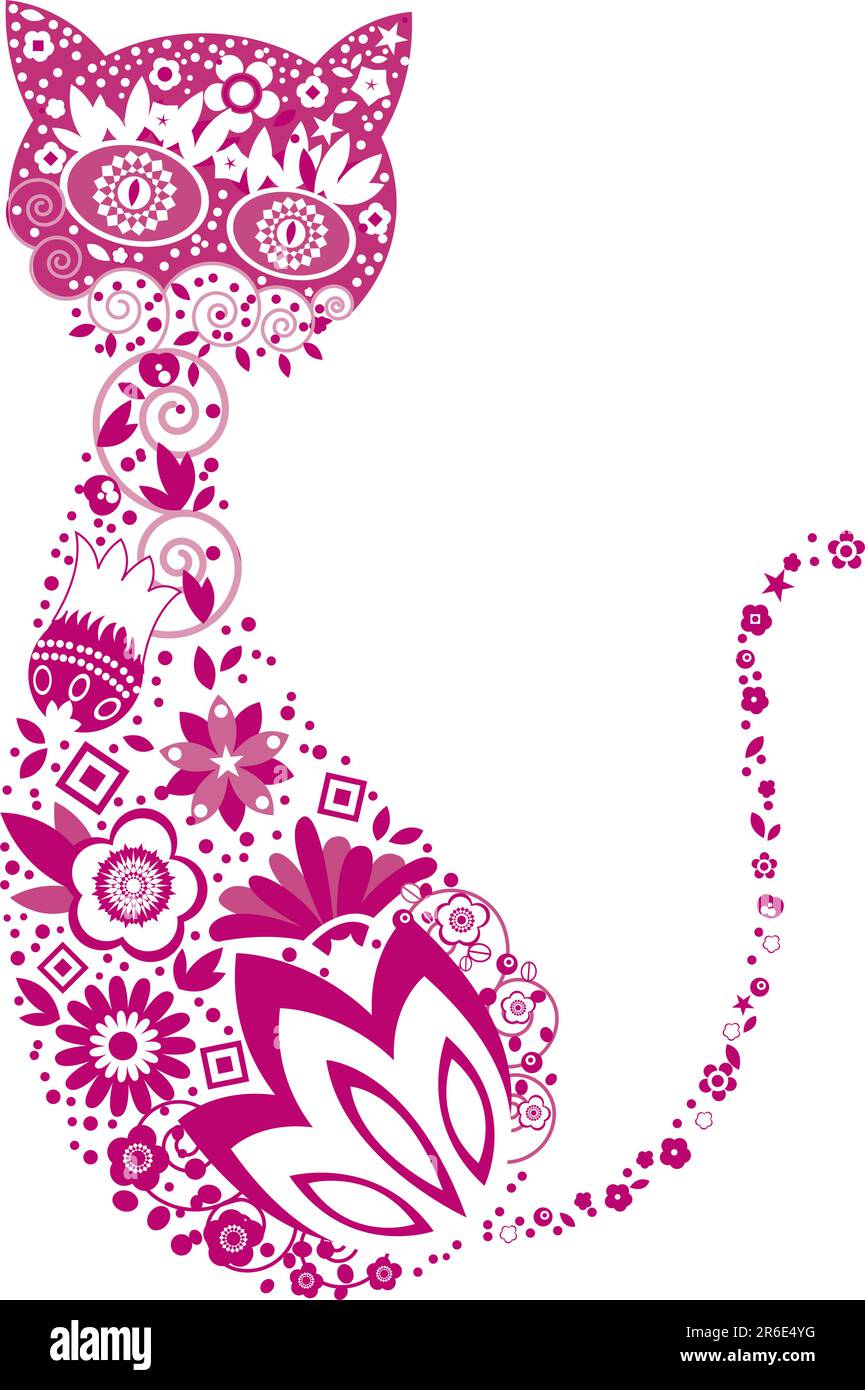 Fashion cat design Stock Vector Images - Alamy