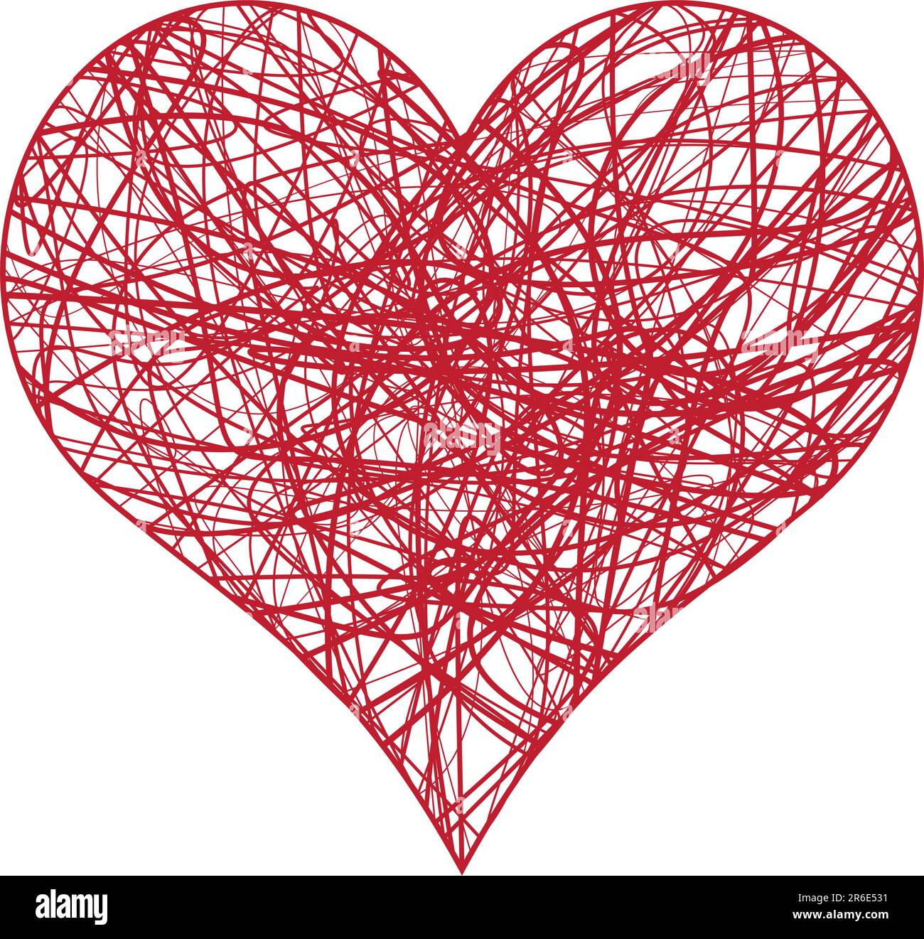 heart scribble with lines texture, vector Stock Vector Image & Art - Alamy