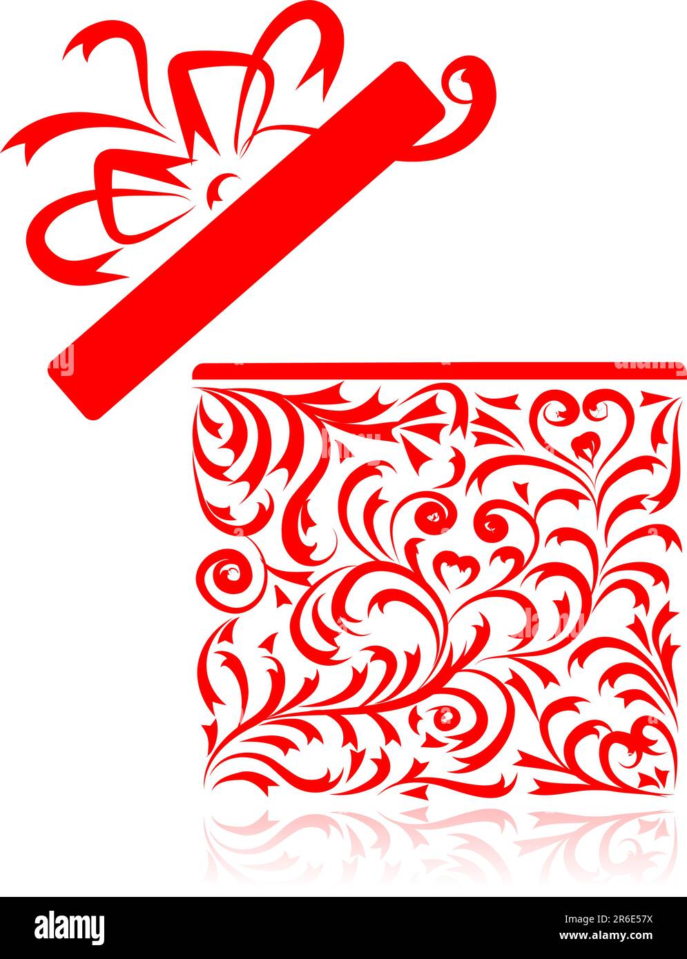 Stylized gift box icon Cut Out Stock Images & Pictures - Alamy