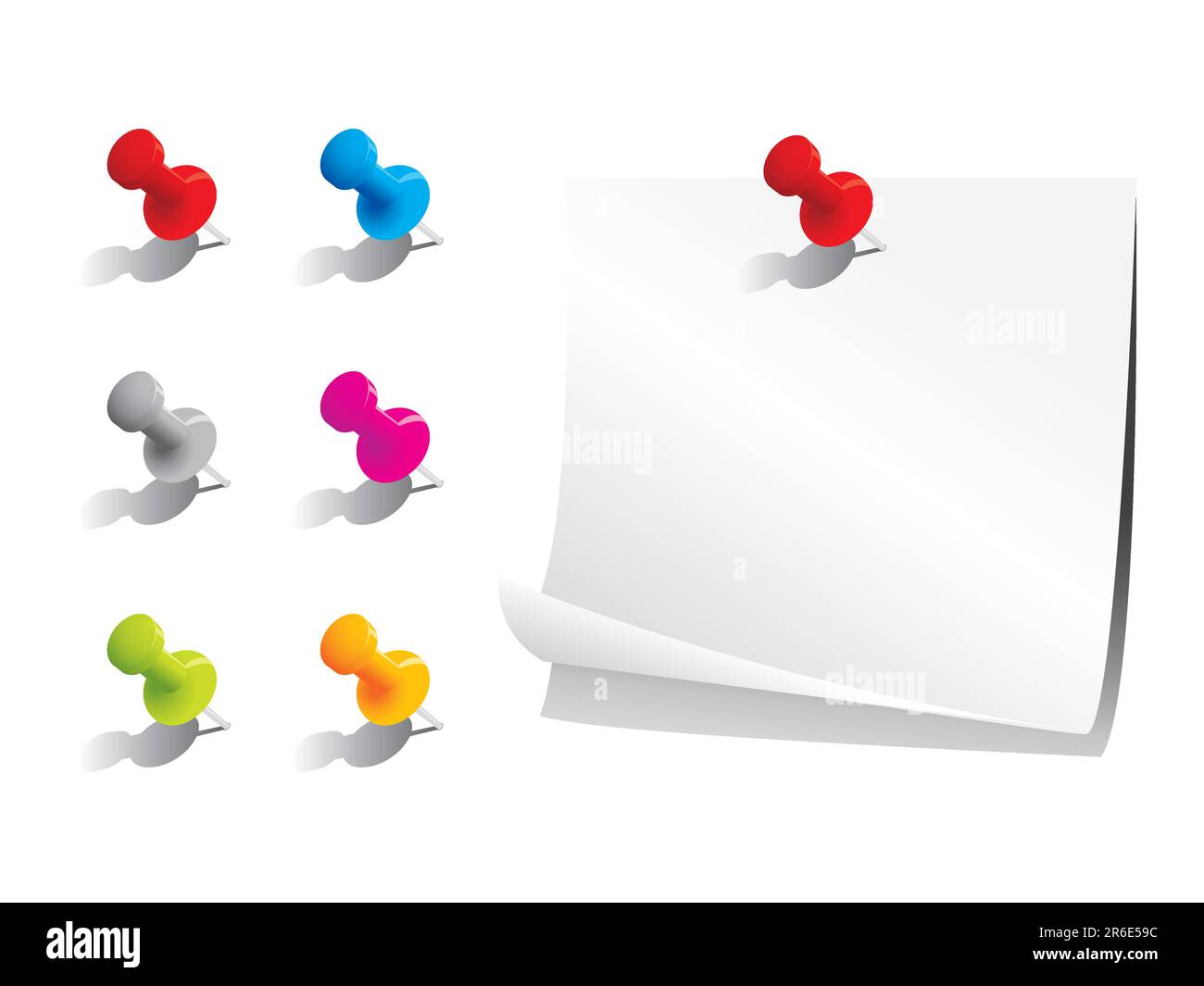 Office pins macro Stock Vector Images - Alamy