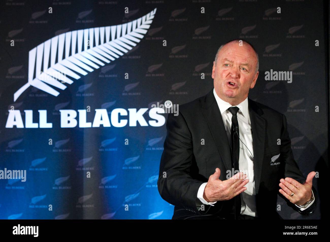 All Black coach Graham Henry at the 2011 Rugby World Cup Squad ...