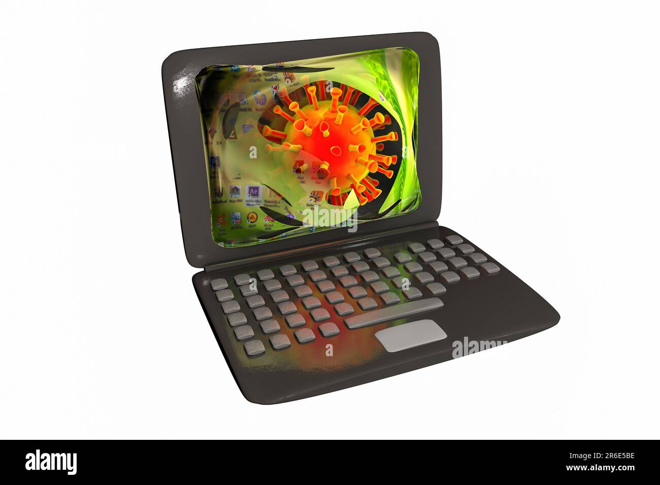 No virus computer generated Cut Out Stock Images & Pictures - Alamy