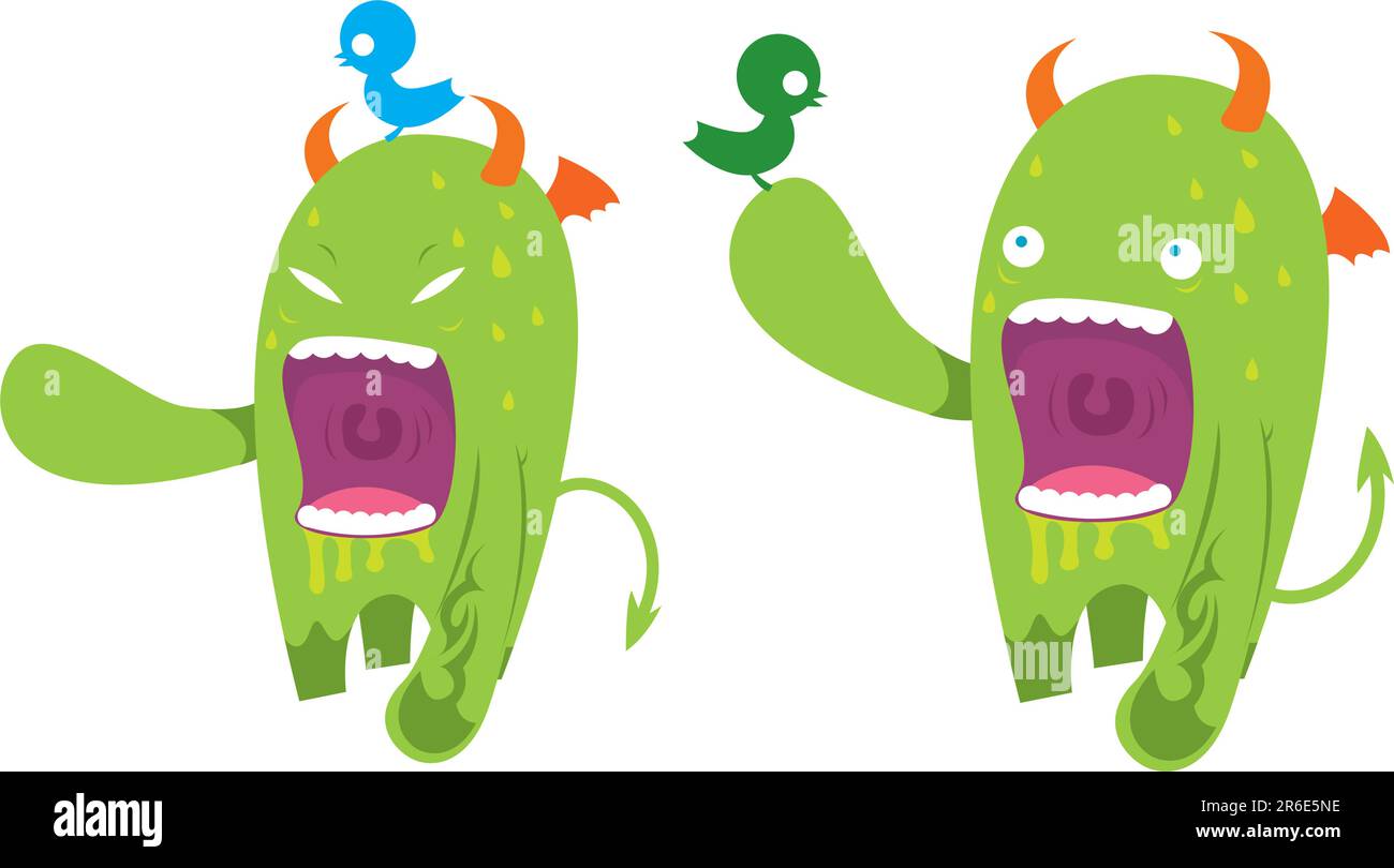 cute monster character pattern design Stock Vector Image & Art - Alamy