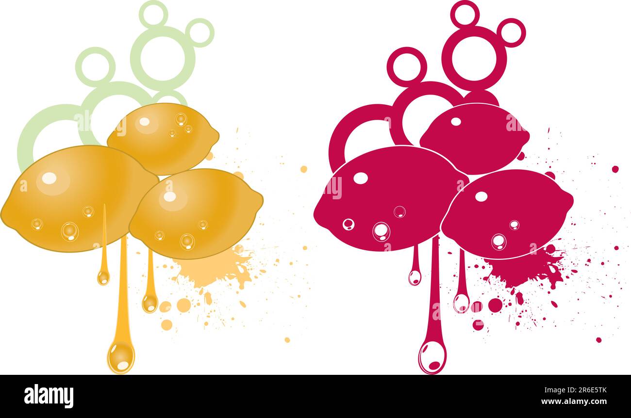 two version lemon pattern design Stock Vector Image & Art - Alamy