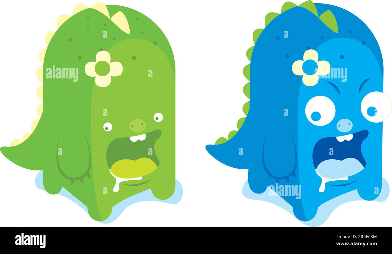 cute dragon monster character pattern design Stock Vector Image & Art ...