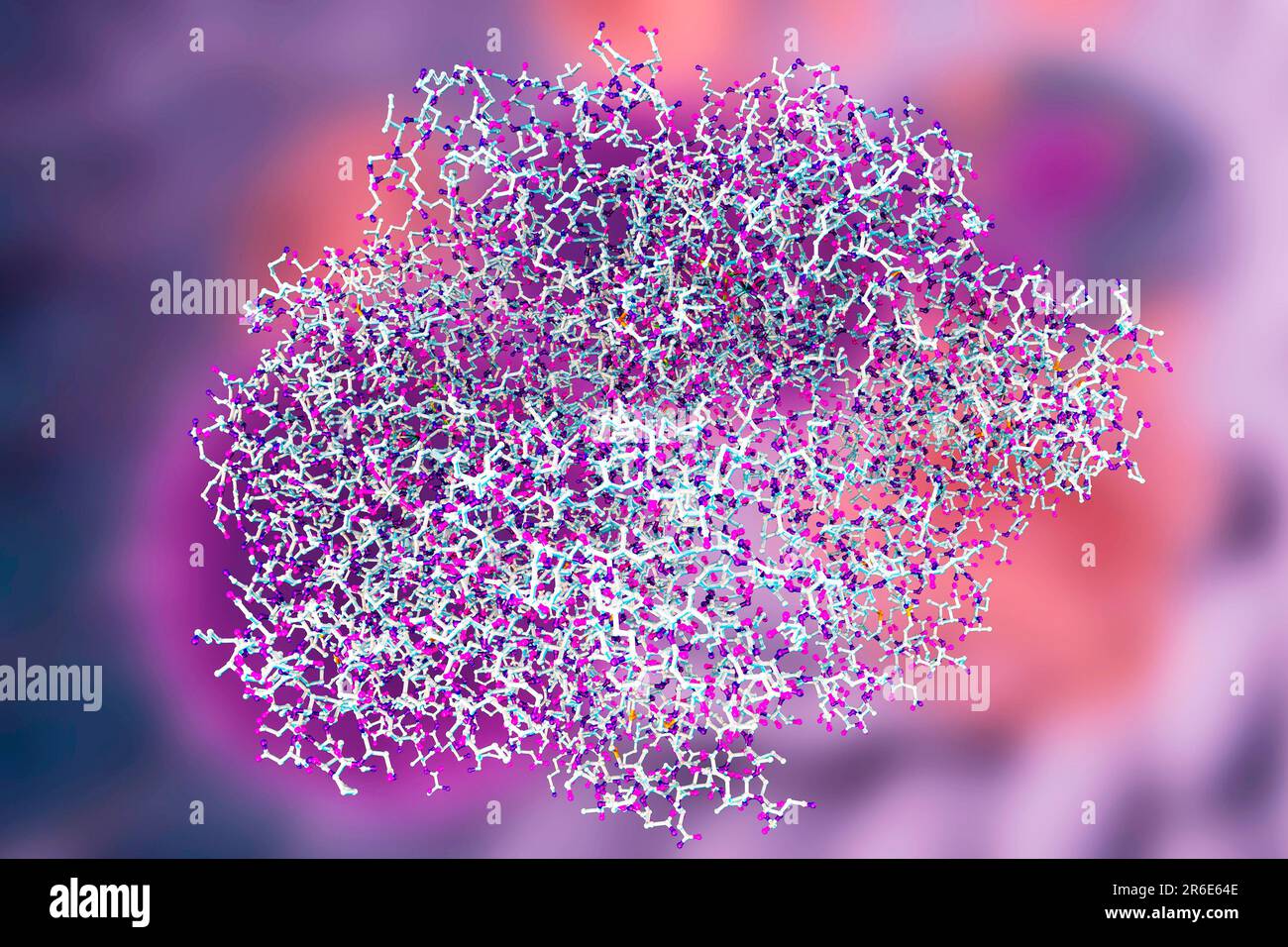 Anthrax oedema factor. Molecular model of oedema factor (EF) from the ...
