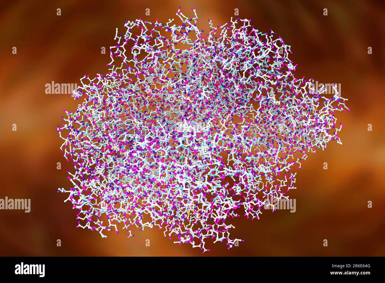 Anthrax oedema factor. Molecular model of oedema factor (EF) from the ...