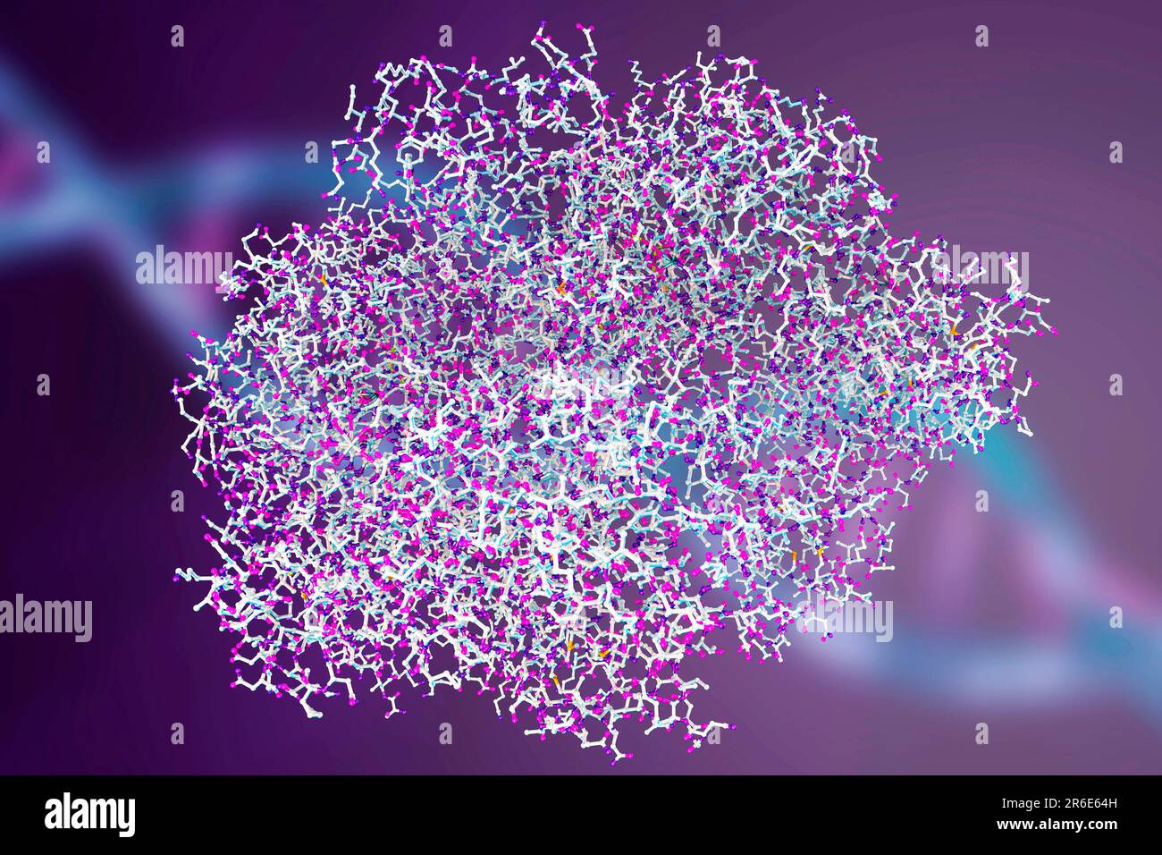 Anthrax oedema factor. Molecular model of oedema factor (EF) from the ...