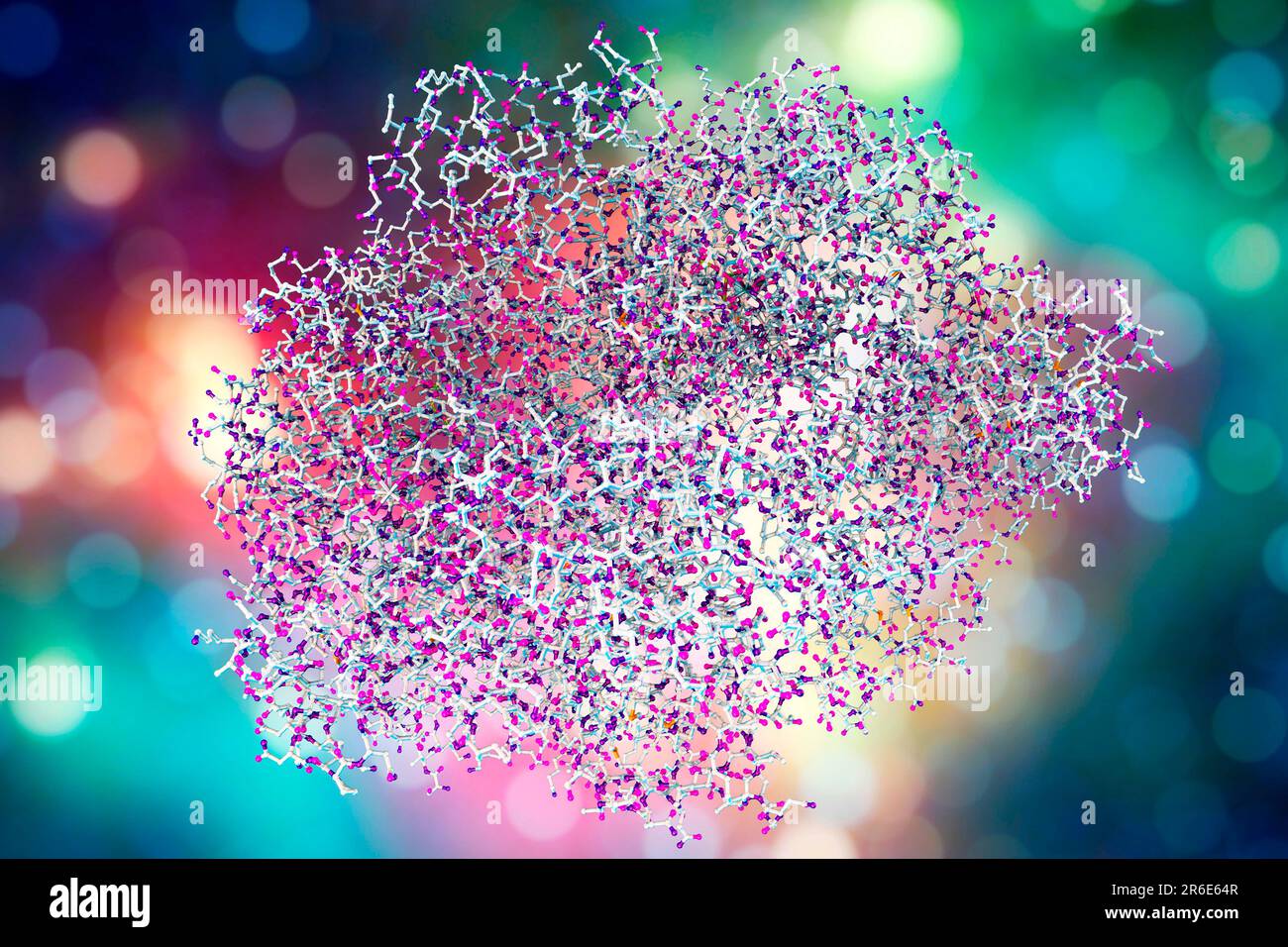 Anthrax oedema factor. Molecular model of oedema factor (EF) from the ...