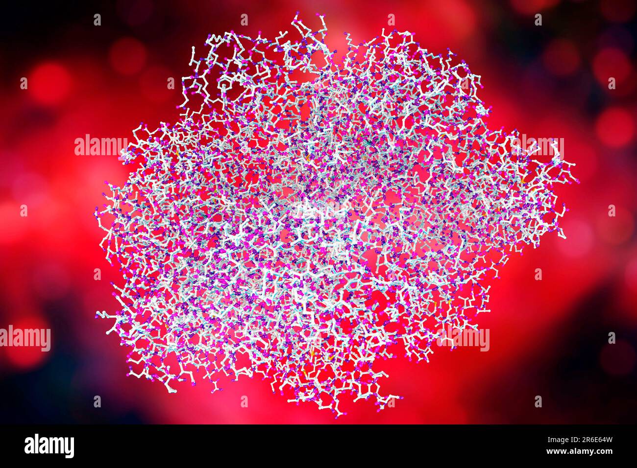 Anthrax oedema factor. Molecular model of oedema factor (EF) from the ...