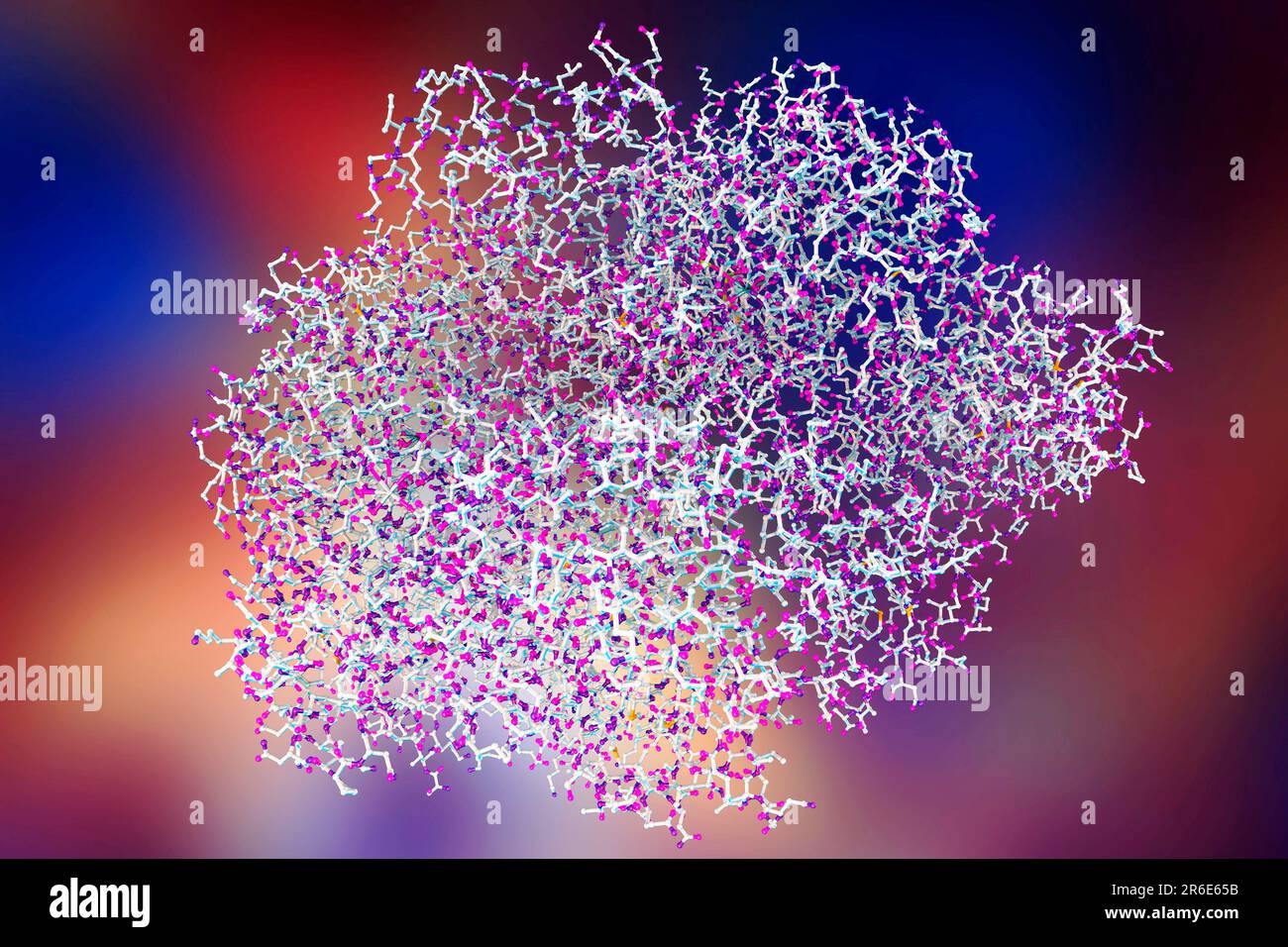 Anthrax oedema factor. Molecular model of oedema factor (EF) from the ...