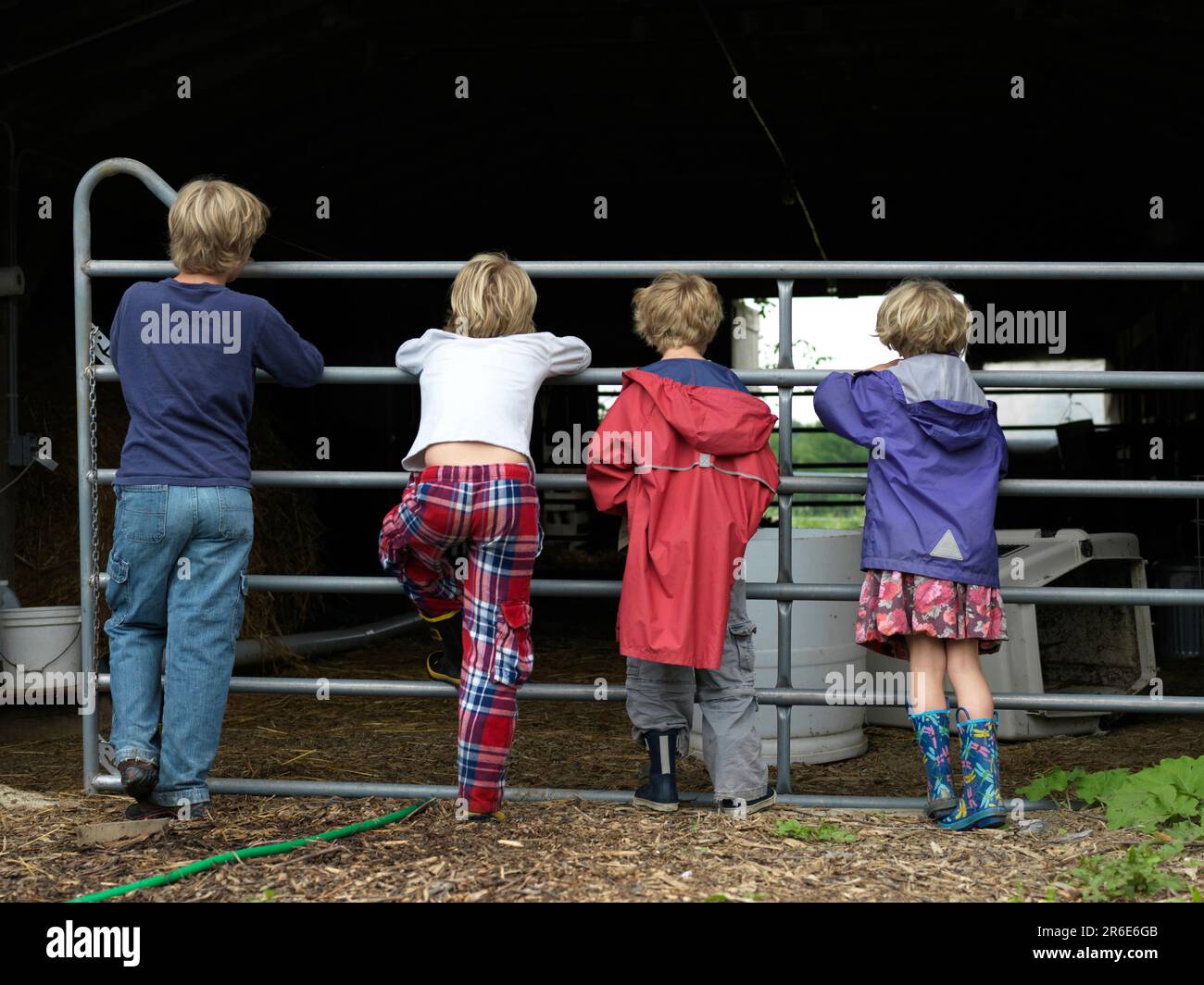 Barn fence child hi-res stock photography and images - Alamy