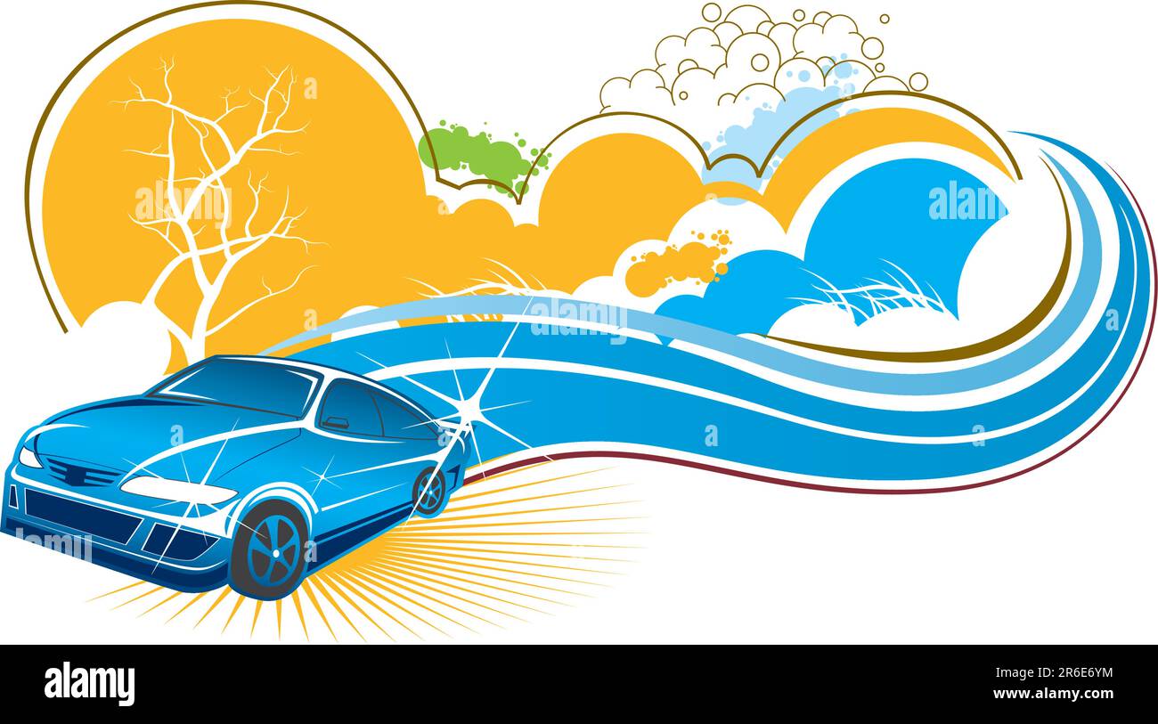 Funky sports car pattern design background Stock Vector Image & Art - Alamy