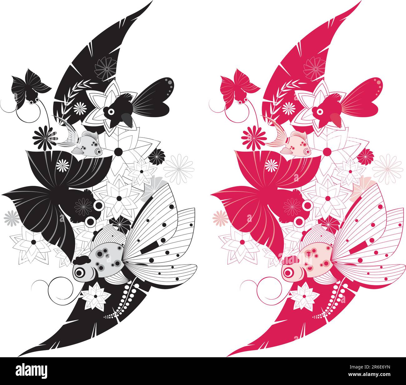 funky fish theme pattern design Stock Vector Image & Art - Alamy