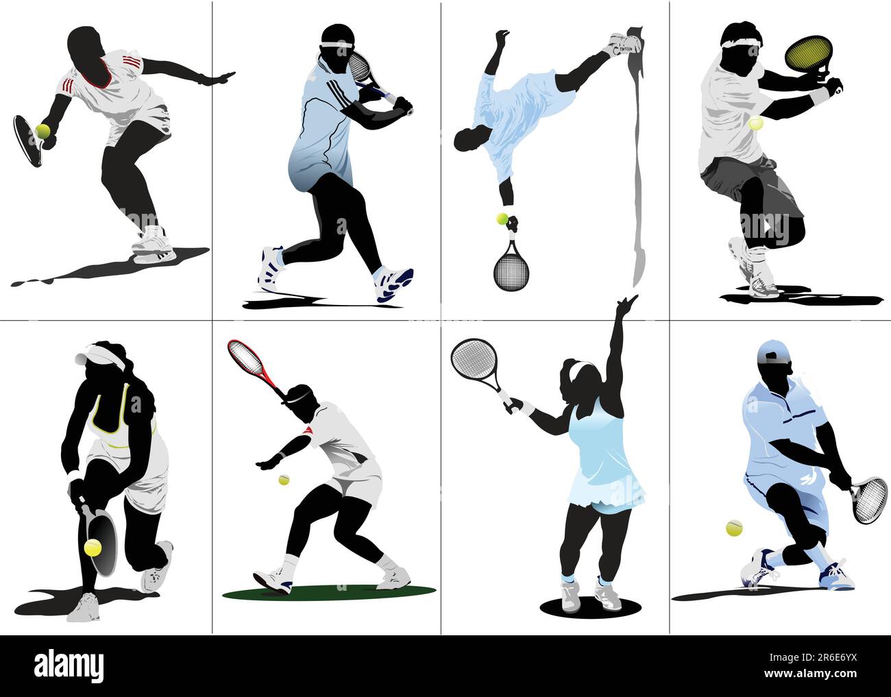 Tennis player. Vector illustration Stock Vector Image & Art - Alamy