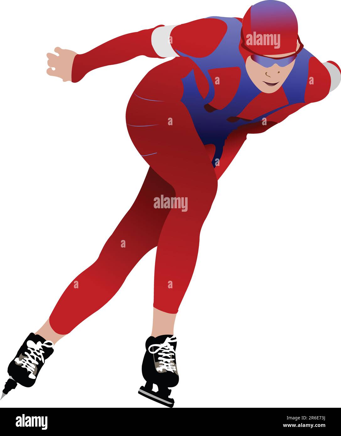 Speed skating. Vector illustration Stock Vector Image & Art - Alamy