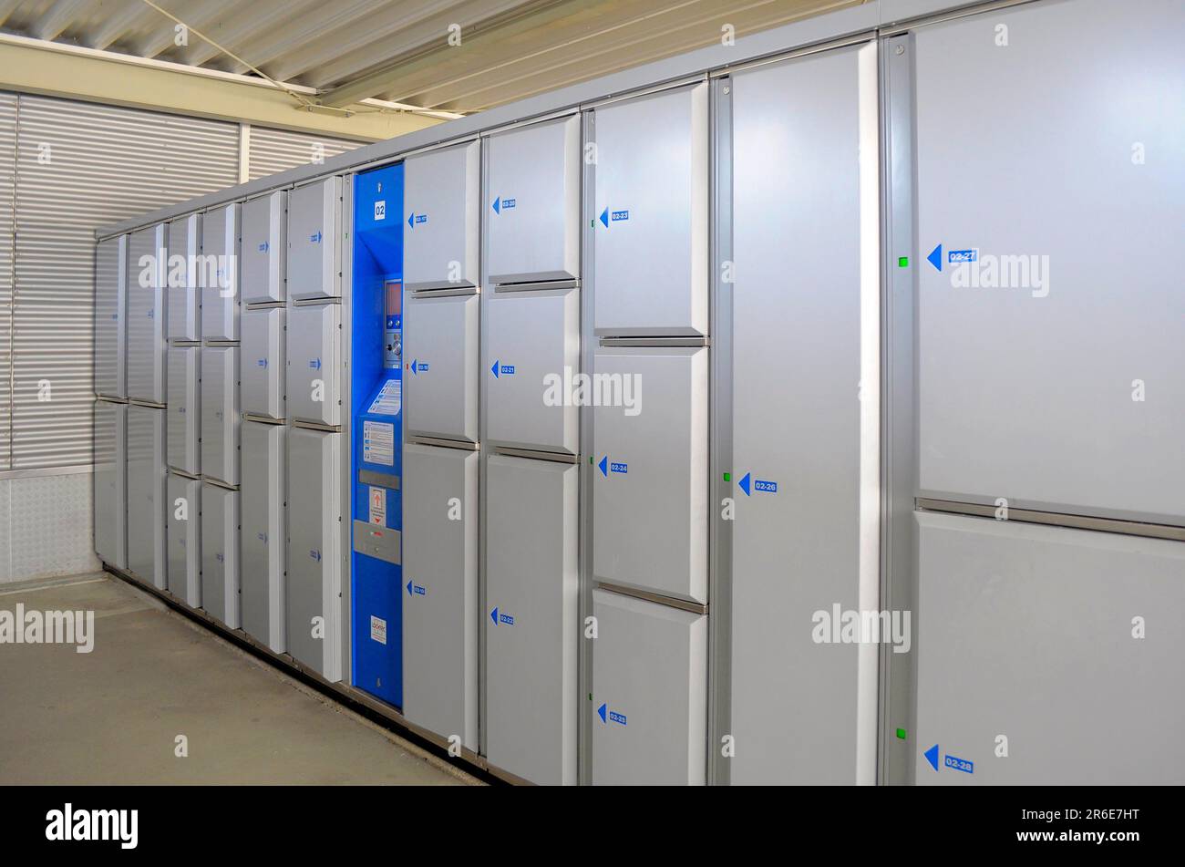 Stuttgart Echterdingen Airport, in the terminal, lockers Stock Photo ...