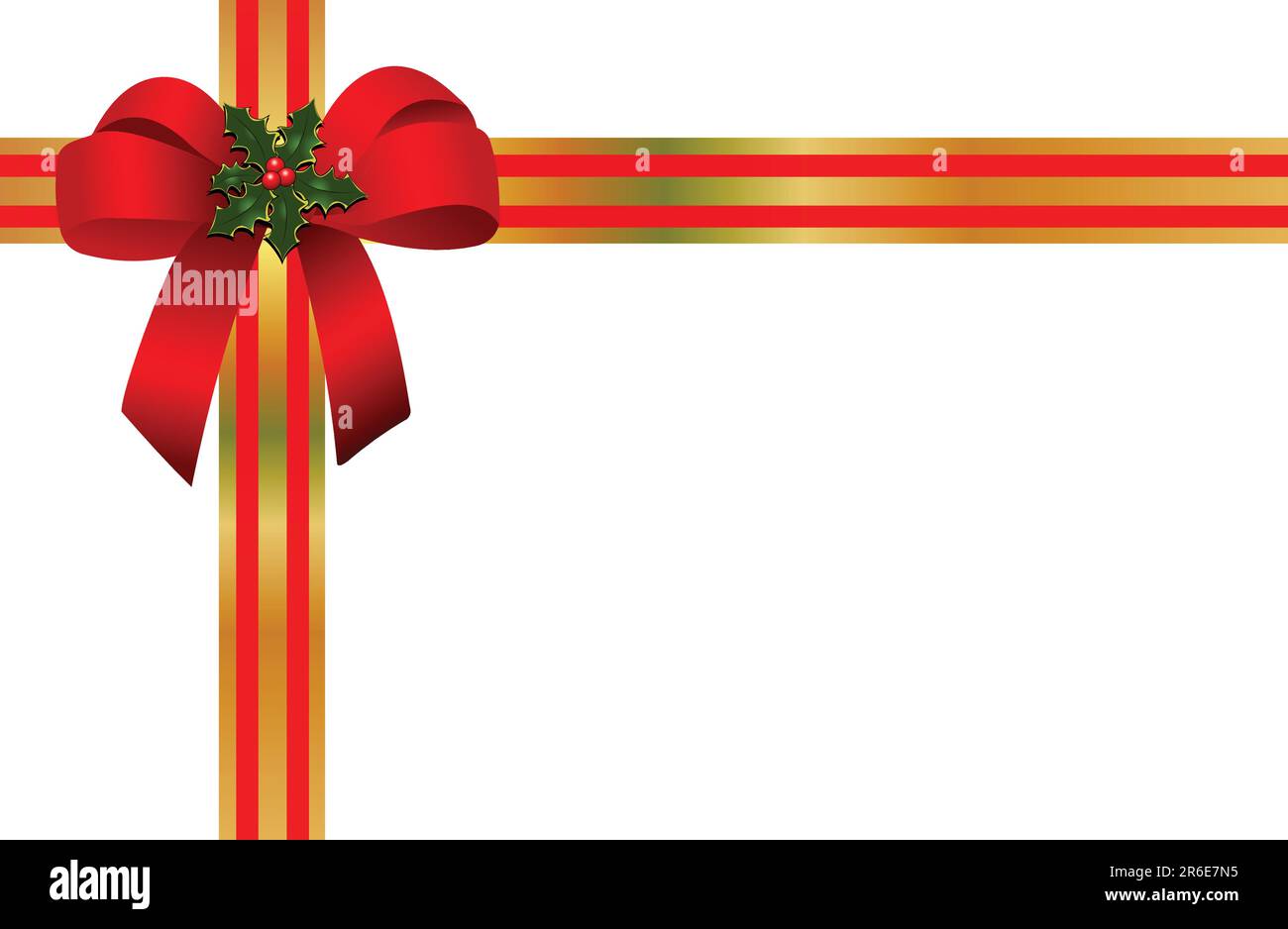 Christmas red bow. Colored vector illustration Stock Vector Image & Art ...