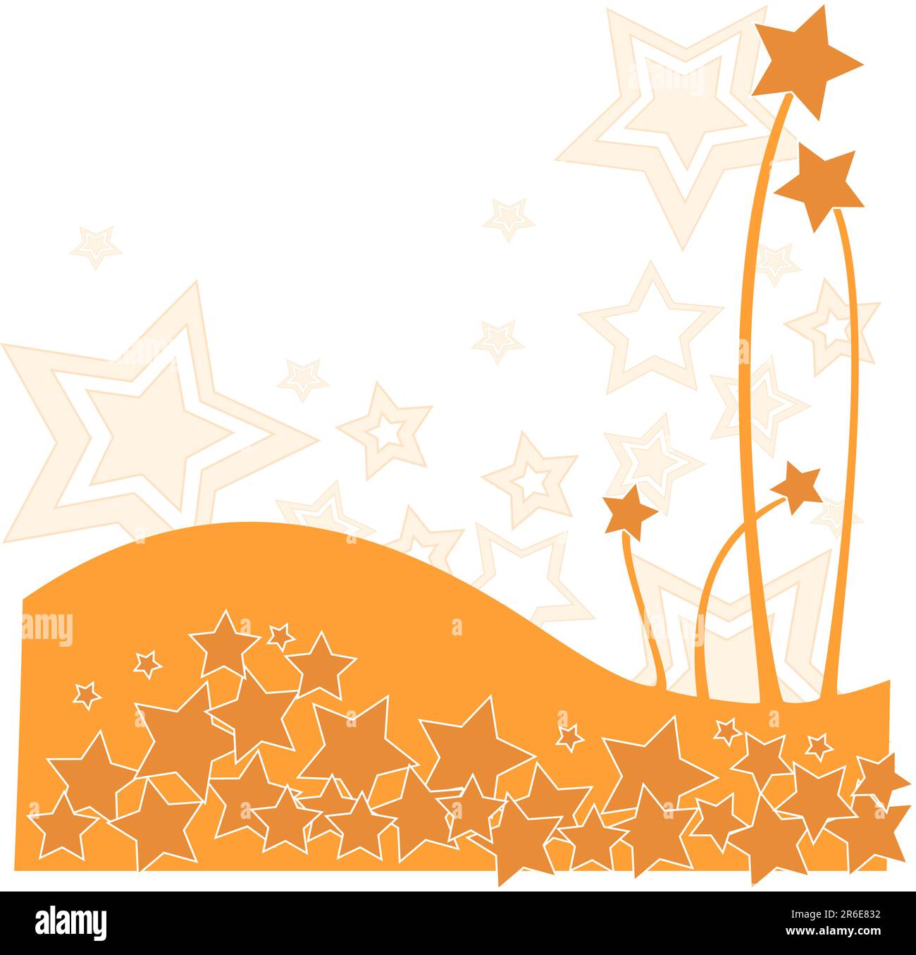 orange color stars on white background Stock Vector Image & Art - Alamy