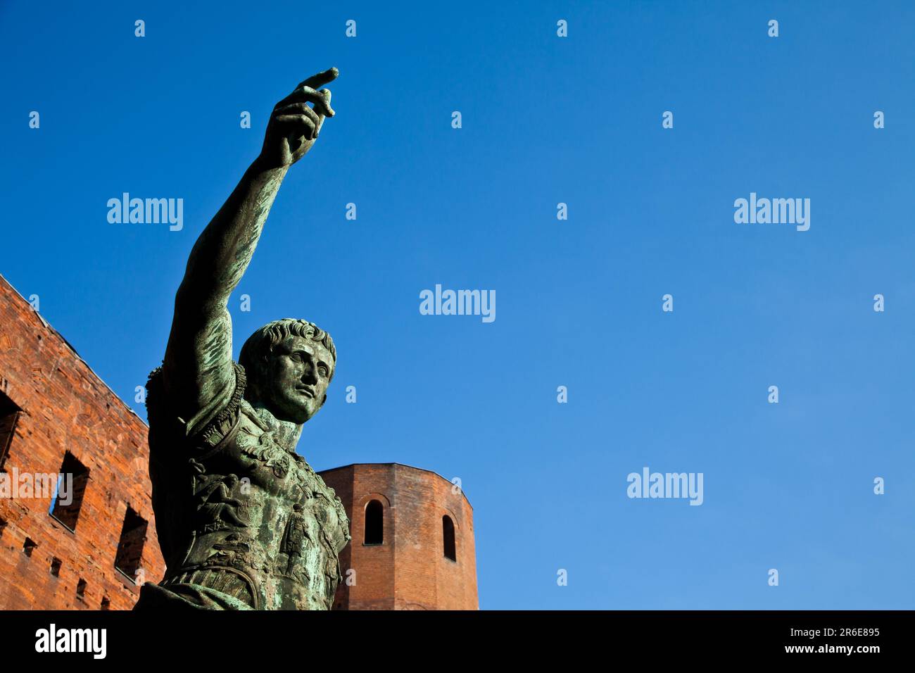 Statue of Cesare Augustus in Torino - Italy: concept of leadership ...
