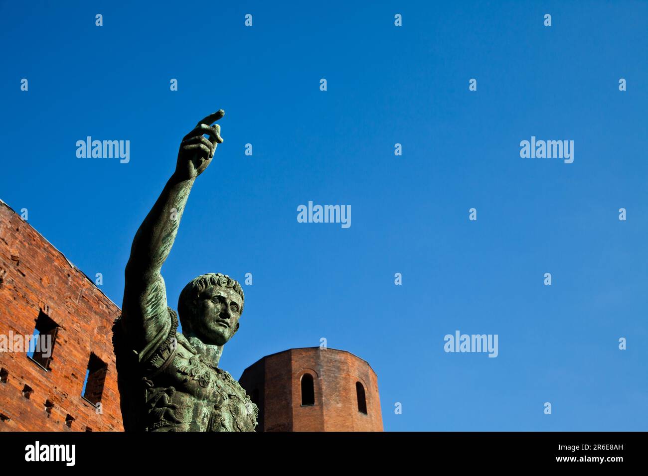 Statue of Cesare Augustus in Torino - Italy: concept of leadership ...