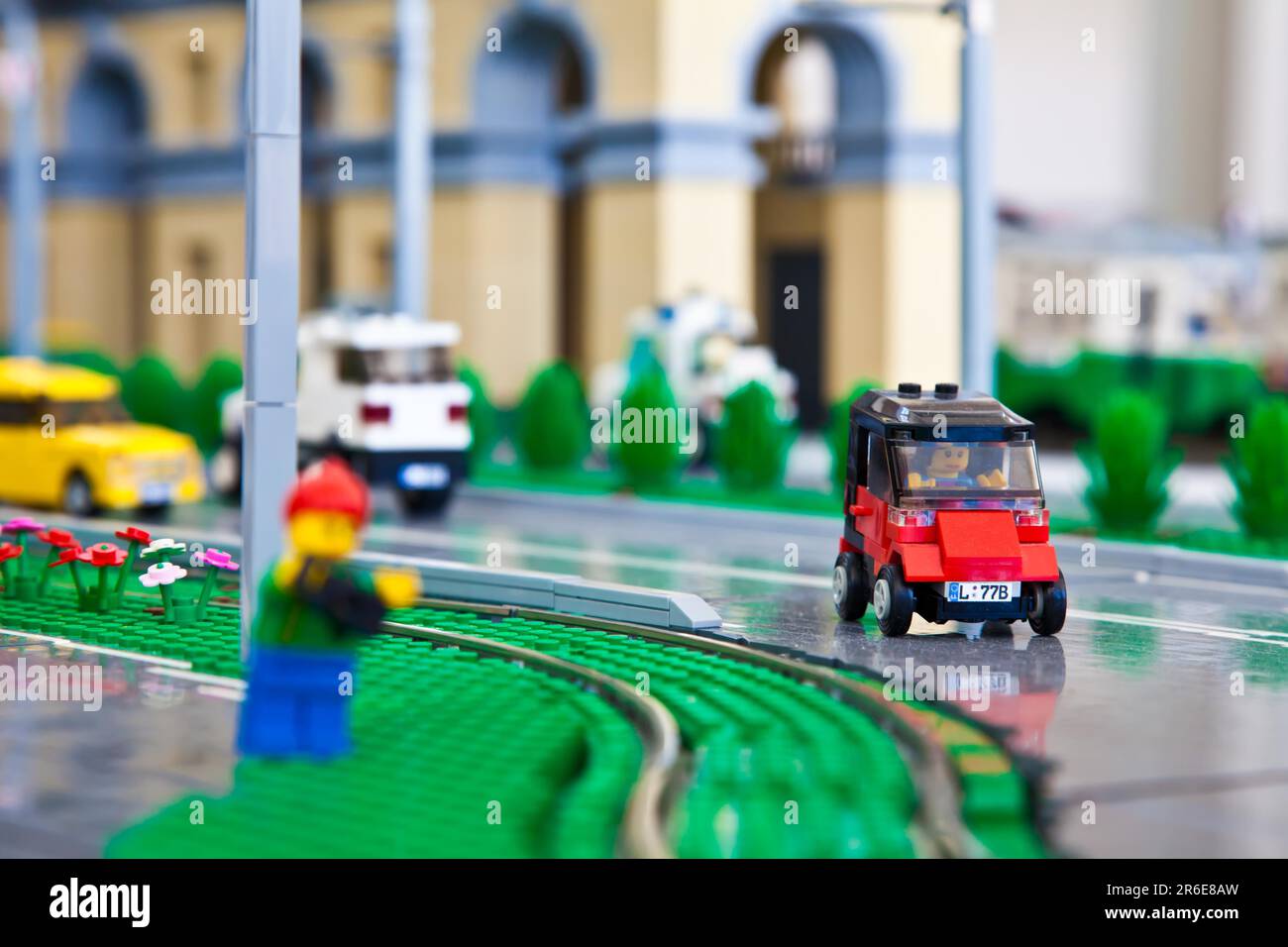 City made of lego type building bricks Stock Photo - Alamy