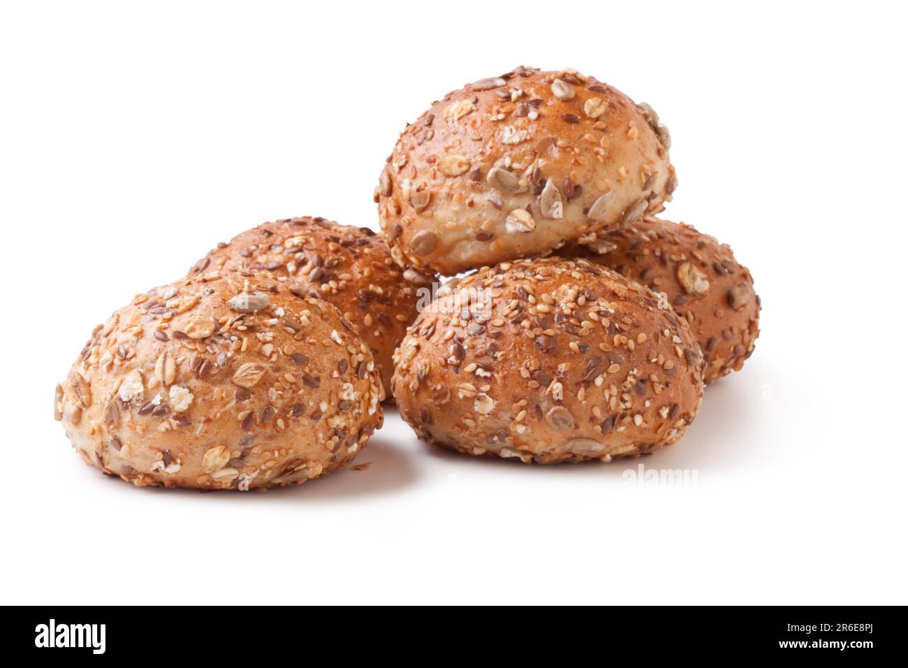 freshly baked homemade buns, isolated on white background Stock Photo ...