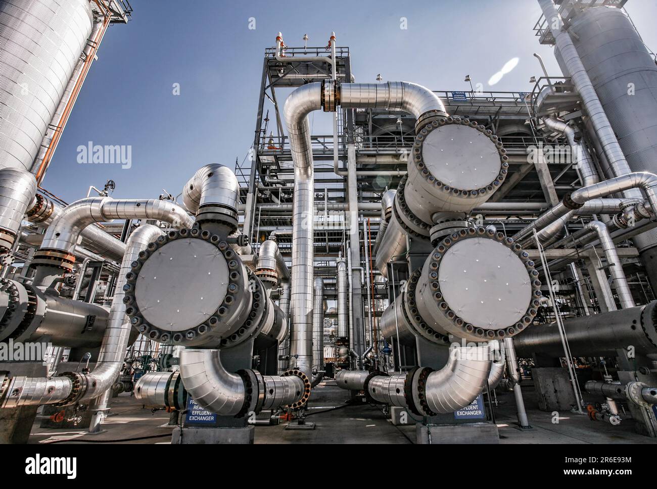 Refinery components inside a refinery Stock Photo - Alamy