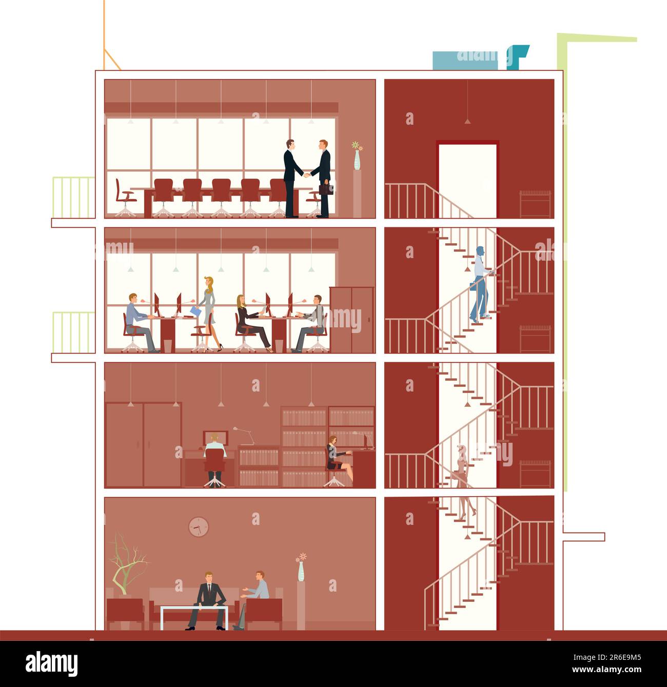 Office design architecture Stock Vector Images - Alamy