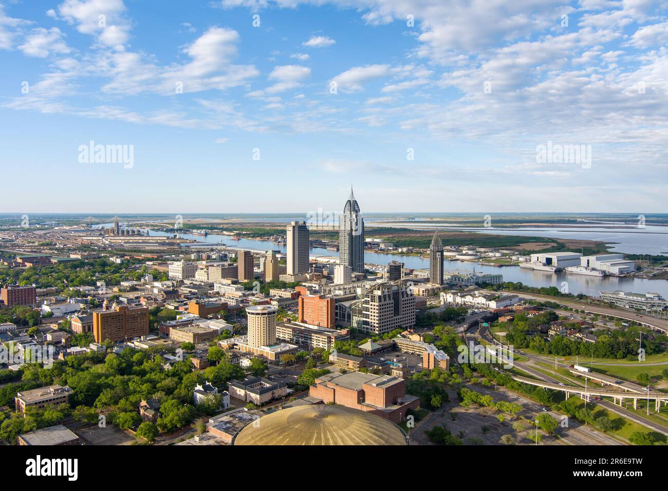 Aerial view of downtown Mobile, Alabama Stock Photo - Alamy