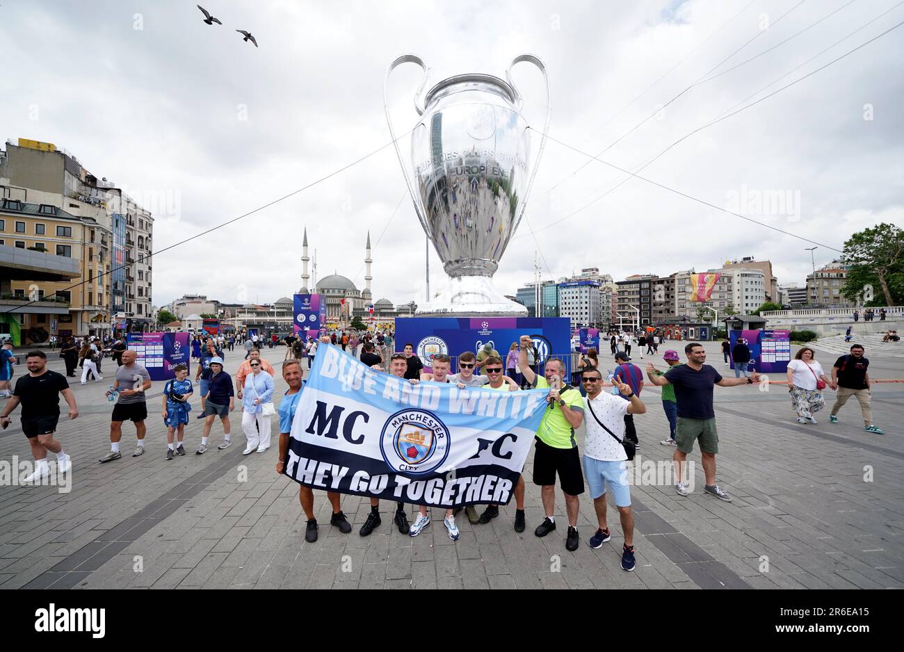 Manchester City fans in Taksim Square, Istanbul, ahead of Saturday's ...