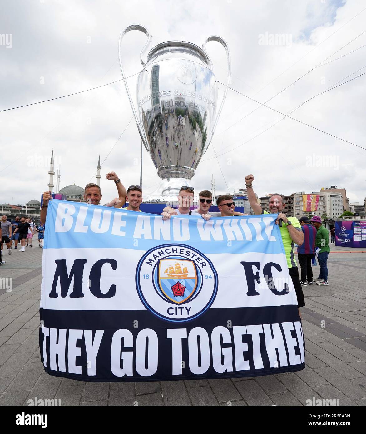 Manchester City fans in Taksim Square, Istanbul, ahead of Saturday's ...