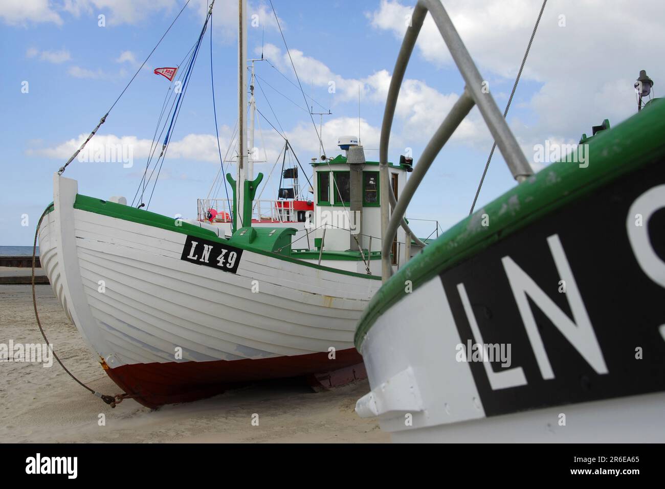 Fishing boats at the beach of lokken hi-res stock photography and ...
