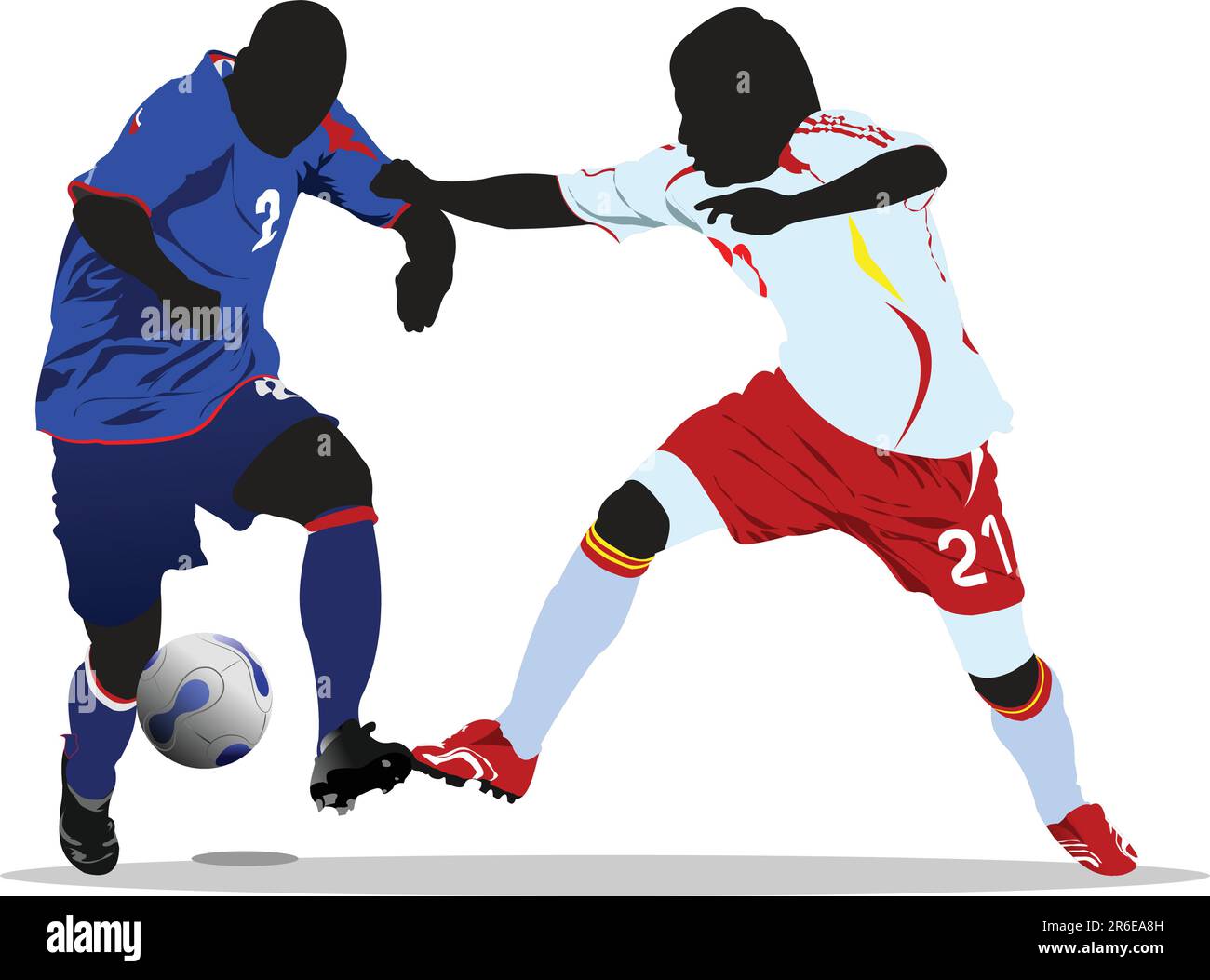 Soccer players. Colored Vector illustration for designers Stock Vector ...
