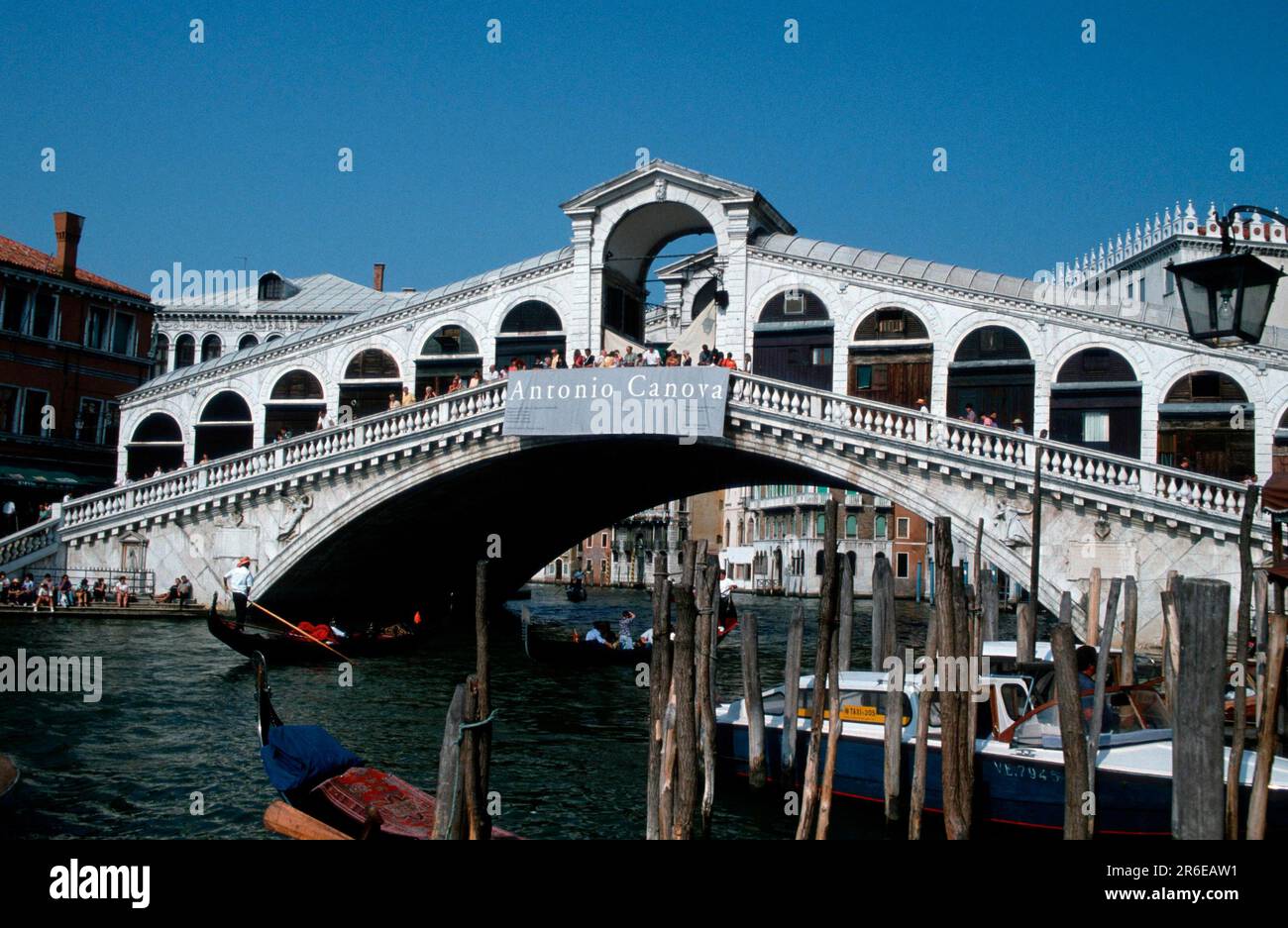 Rialto bridge, Venice, Italy, landscape format, horizontal Stock Photo ...